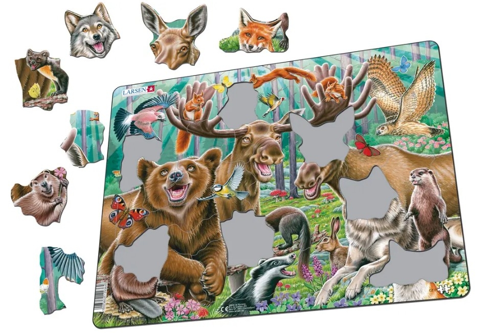Larsen - Frame Puzzle - Happy Forest Selfie - 42 pieces - LARSEN-CZ-2 ...