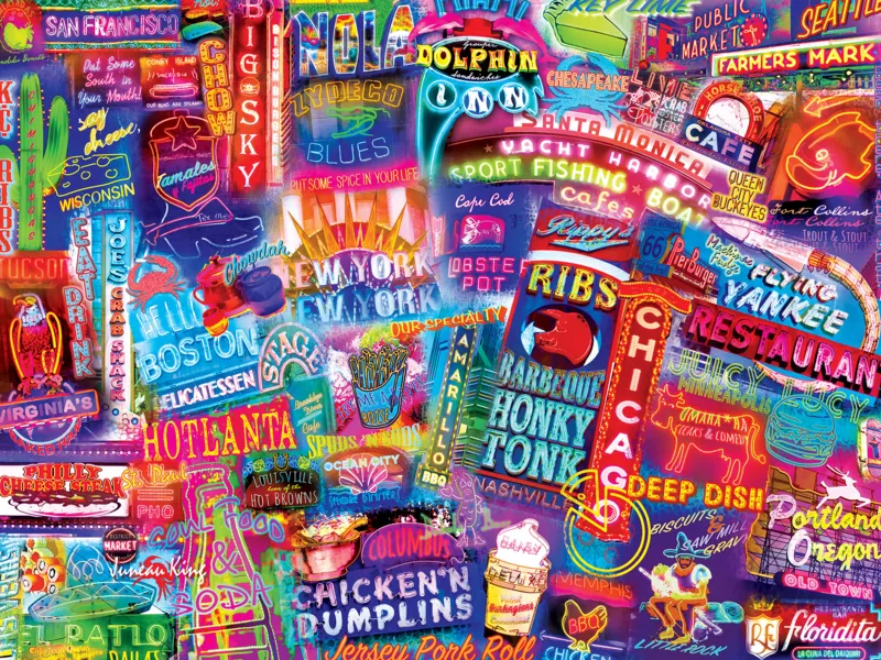 Master Pieces - Jigsaw puzzle Downtown Fare - 550 pieces - Master ...