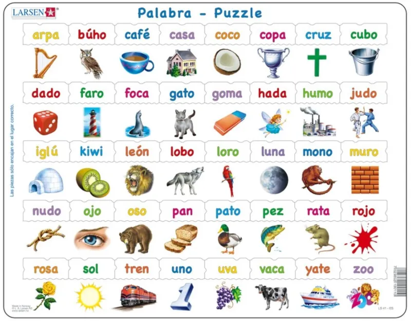 Frame Puzzle - Palabra (in Spanish) - Larsen - 40 pieces | jigsa…