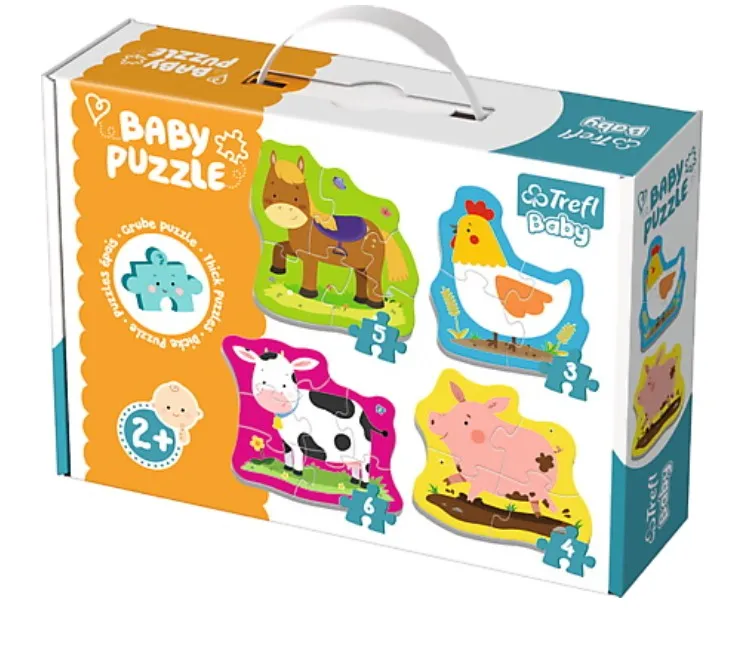 Puzzle 4 Baby Puzzles - 3 pièces - Trefl-36070