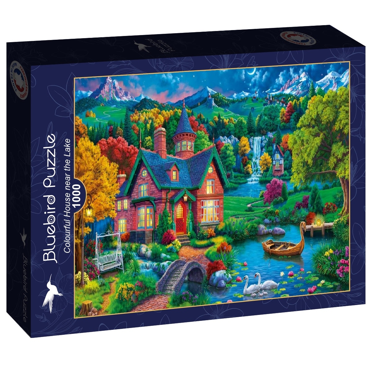Colourful House near the Lake - Bluebird Puzzle - 1000 pieces