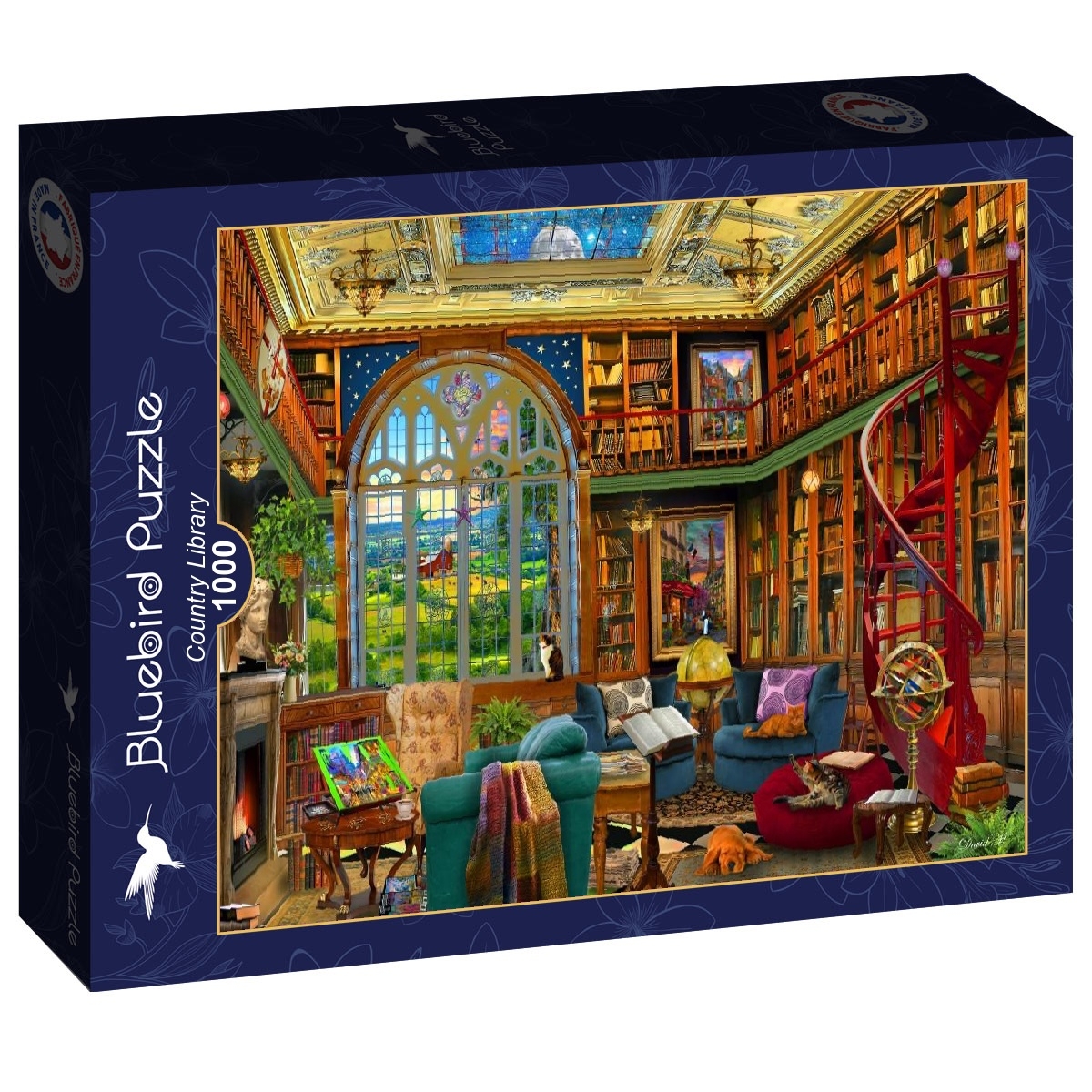 Country Library - Bluebird Puzzle - 1000 pieces | jigsawpuzzle.c…