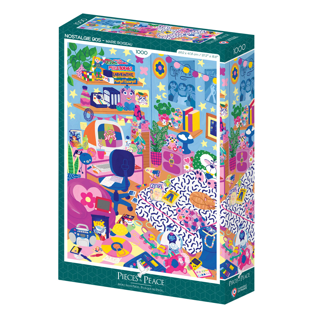90s Nostalgia - Pieces & Peace - 1000 pieces | jigsawpuzzle.co.uk