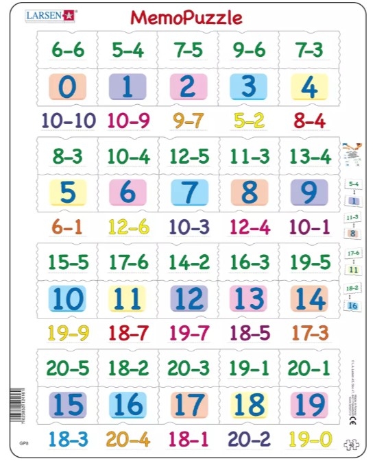 Larsen - Frame Puzzle - MemoPuzzle - 40 pieces - Larsen-GP8 ...