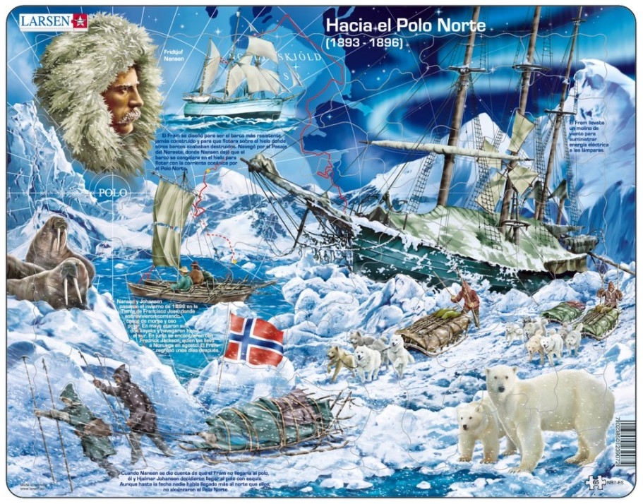 Frame Puzzle - Hacia el Polo Norte (in Spanish) - Larsen - 65 p…