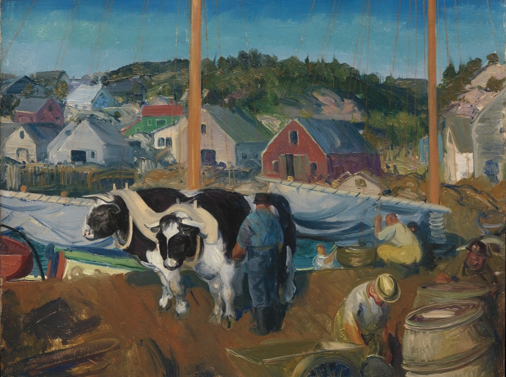 George Bellows: Ox Team, Wharf at Matinicus, 1916 - Grafika - 20…