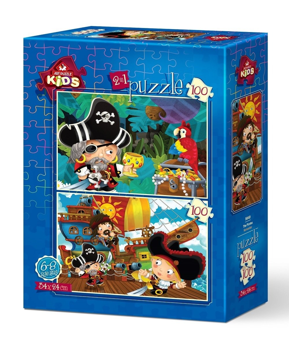 2 Puzzles - Pirates - Art Puzzle - 100 pieces | jigsawpuzzle.co.…