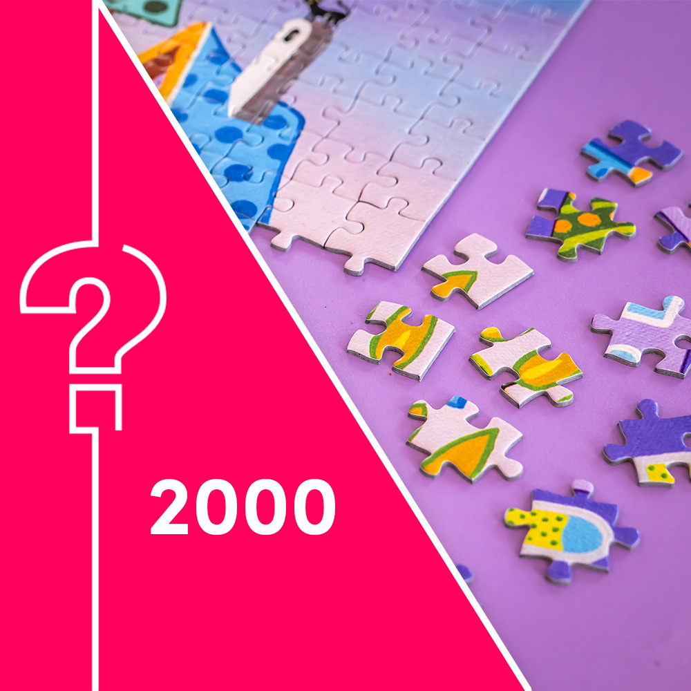 Mystery Puzzle without Box & without Image - Bag of 2000 Pieces…
