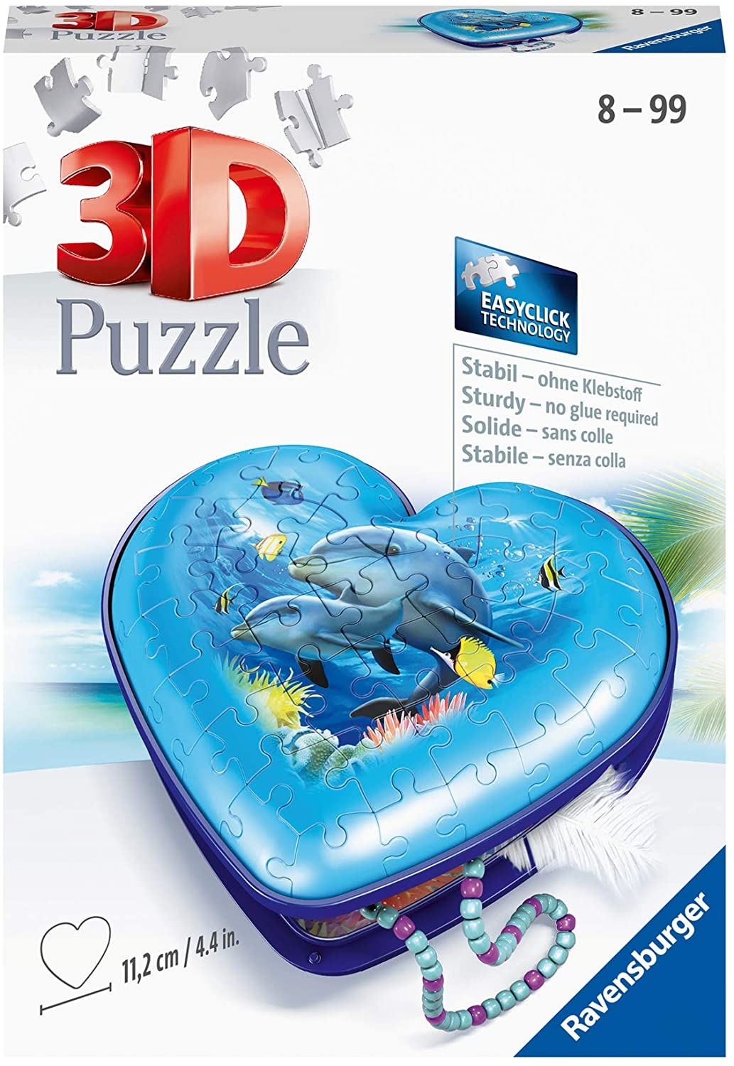3D Puzzle - Heart Box - Underwater World - Ravensburger - 54 pie…