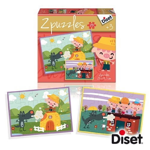 Puzzle 2 Puzzles Tales and Legends: The 3 Little Pigs - 20 pièces ...